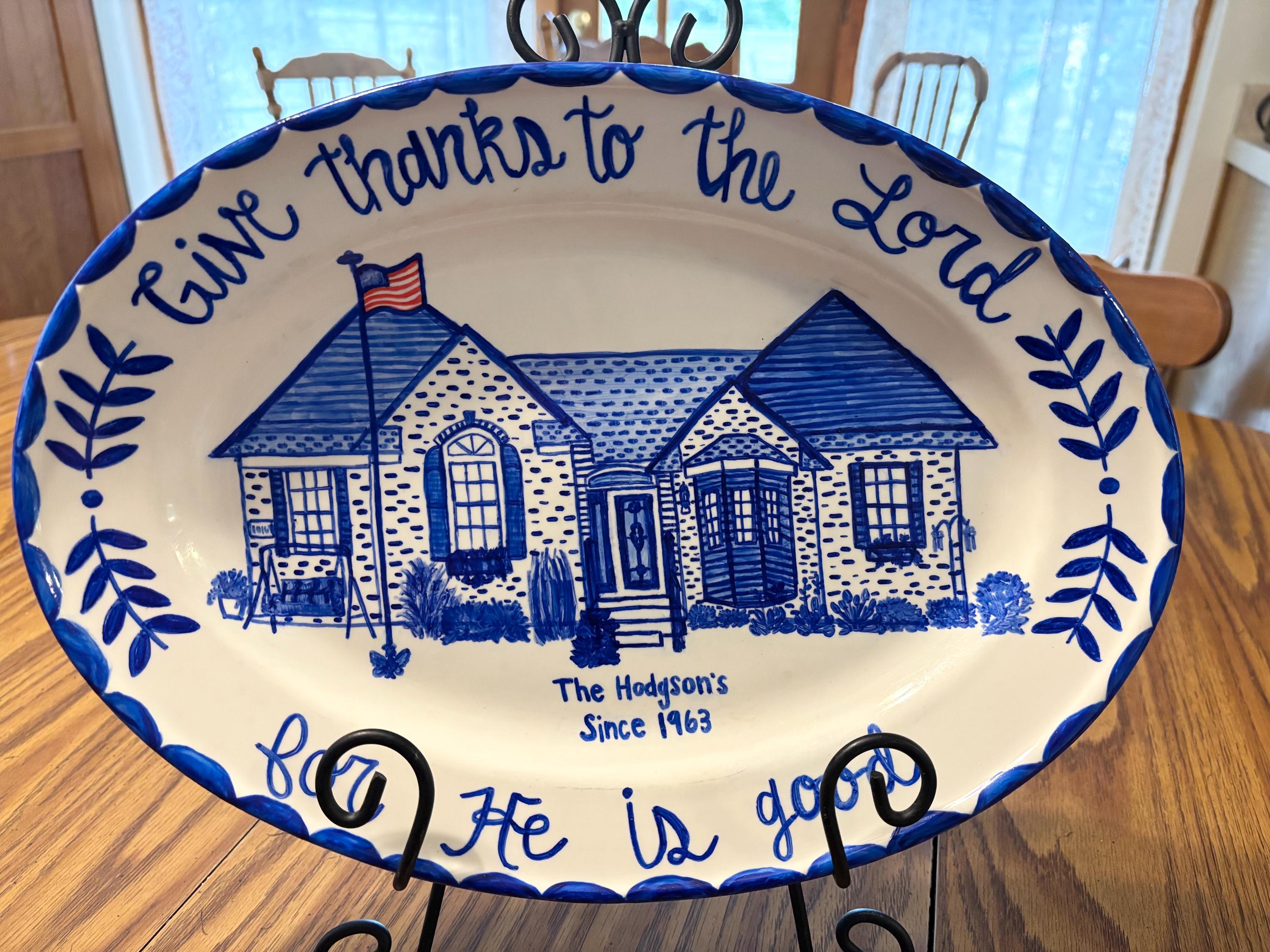 Custom Hand Painted House Platter - Etsy