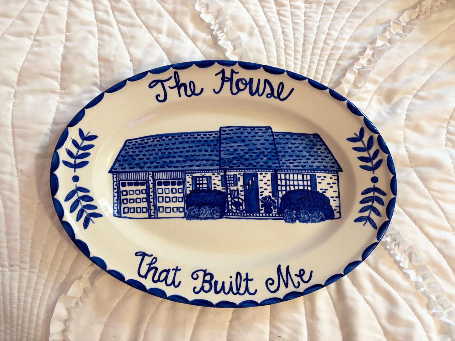 Custom Hand Painted House Platter - Etsy
