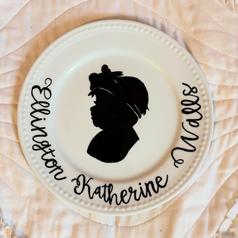 Ragazza Plate Silhouette - Etsy New Zealand