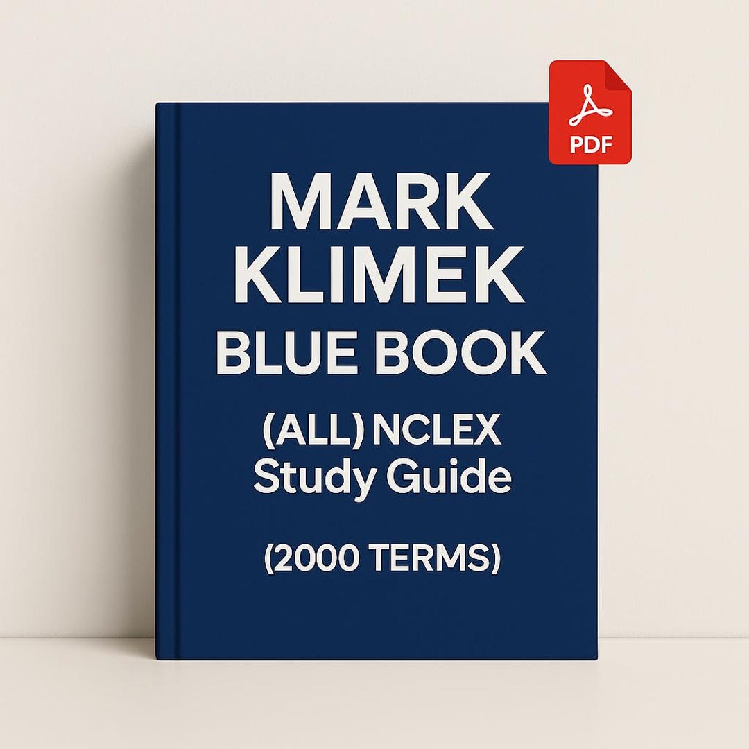 Mark Klimek Blue Book PDF | Complete NCLEX Study Guide (2000 Key ...