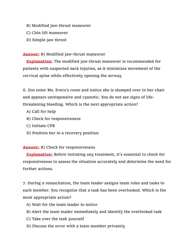 Préparation à l'examen final du BLS 2026 | Questions sur le style d'examen | PDF - Etsy France