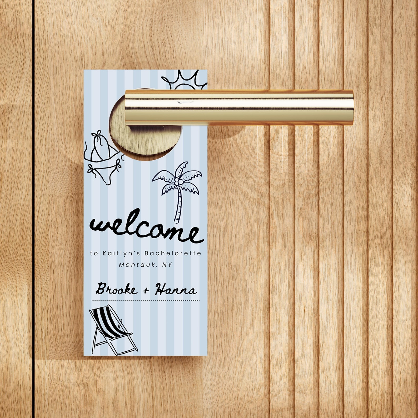 Personalized Bachelorette Door Hangers, Reserved Room Sign, Custom Door ...