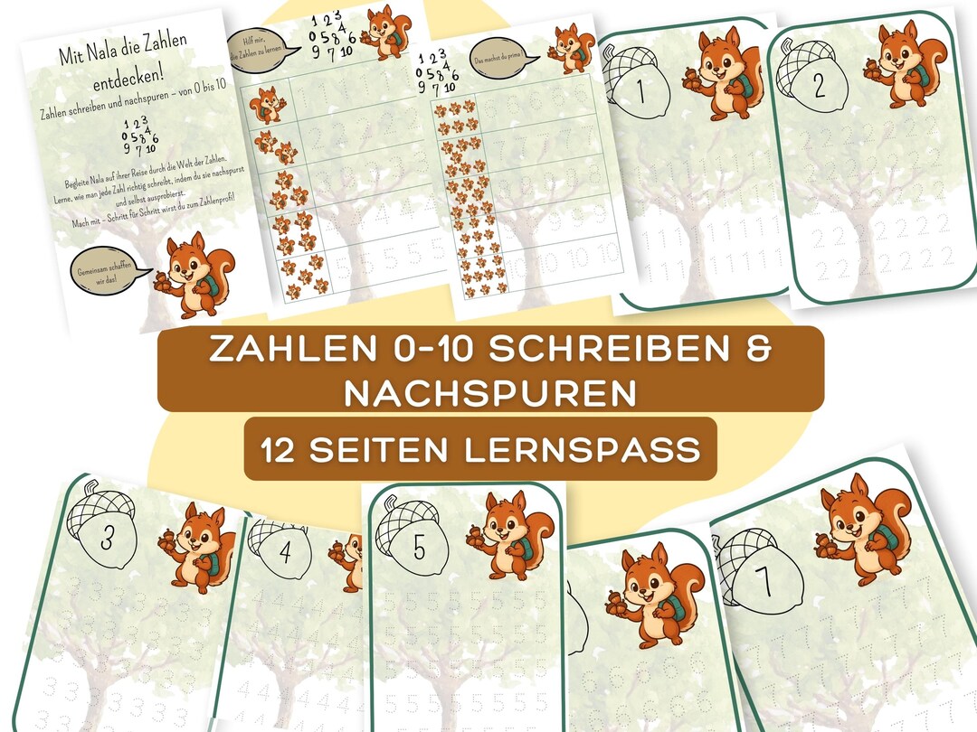 Learning Numbers 0–10 | Writing and Tracing Numbers | Preschool and ...