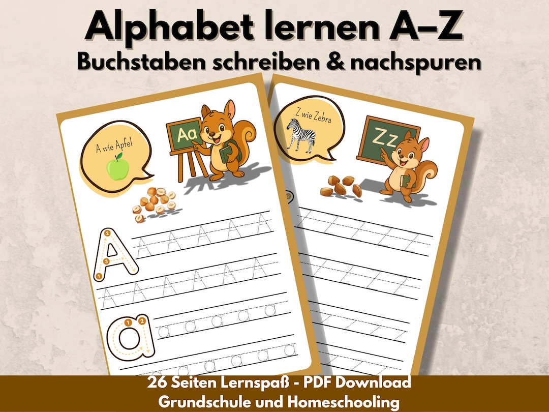 Learn the Alphabet A-Z: Worksheets for Tracing and Writing Letters (ABC ...