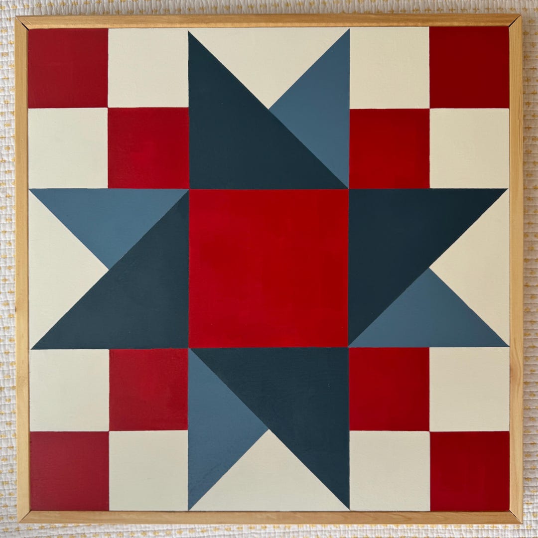 24x24 Hand Painted Quilt Square Mural - Etsy