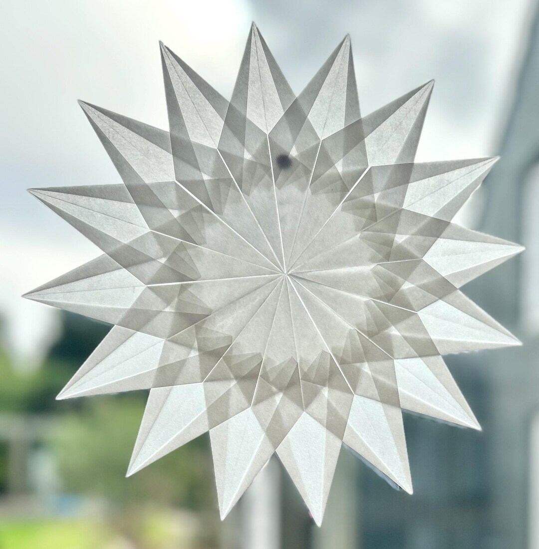 Star Made of Tracing Paper, Paper Star, Faceted Star, Christmas ...