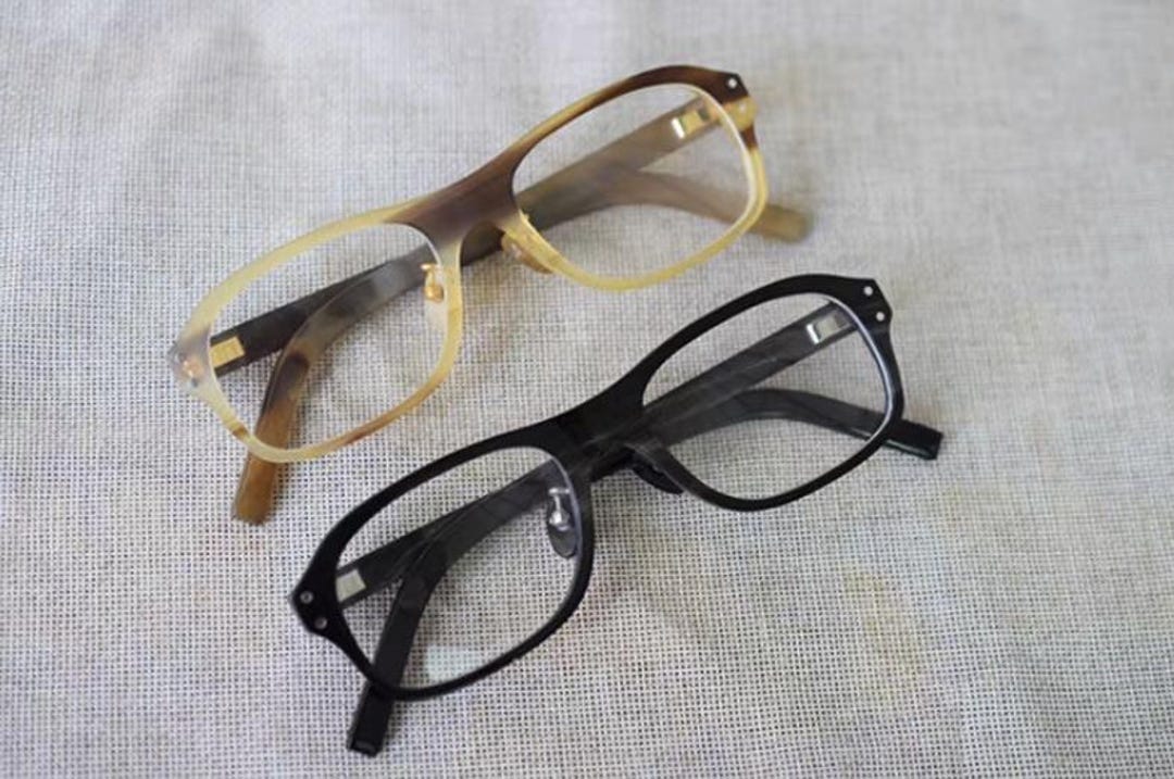 Cutler Style KINGSMAN Style Natural Buffalo Horn Eyeglass Frames Custom ...
