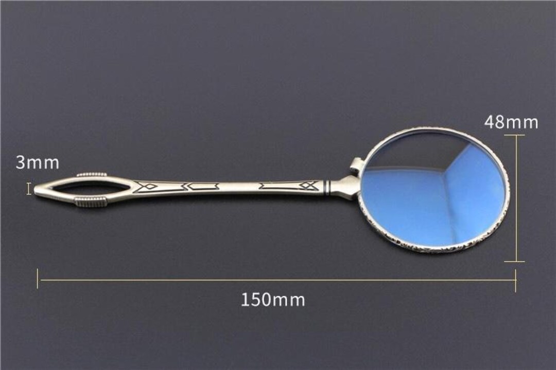 S925 Solid Silver Magnifying Glass Monocle Hand Engraved - Etsy