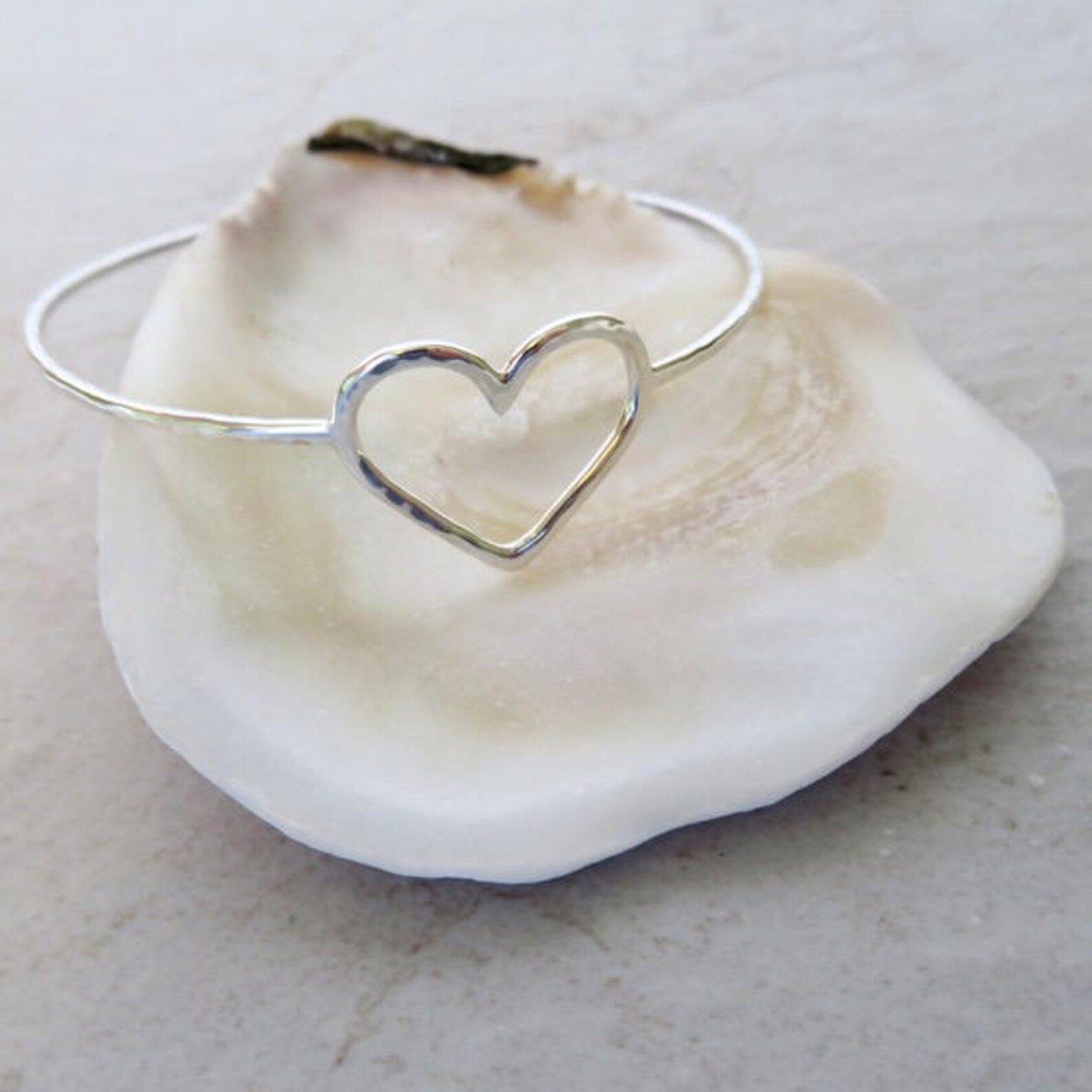 Heart Bracelet Sterling Silver Love Heart Jewelry - Etsy