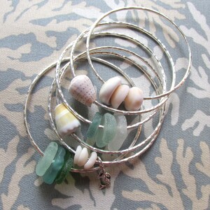 Sterling Silver Hawaiian Shell Bangle, Handmade Hawaii Beach Jewelry ...