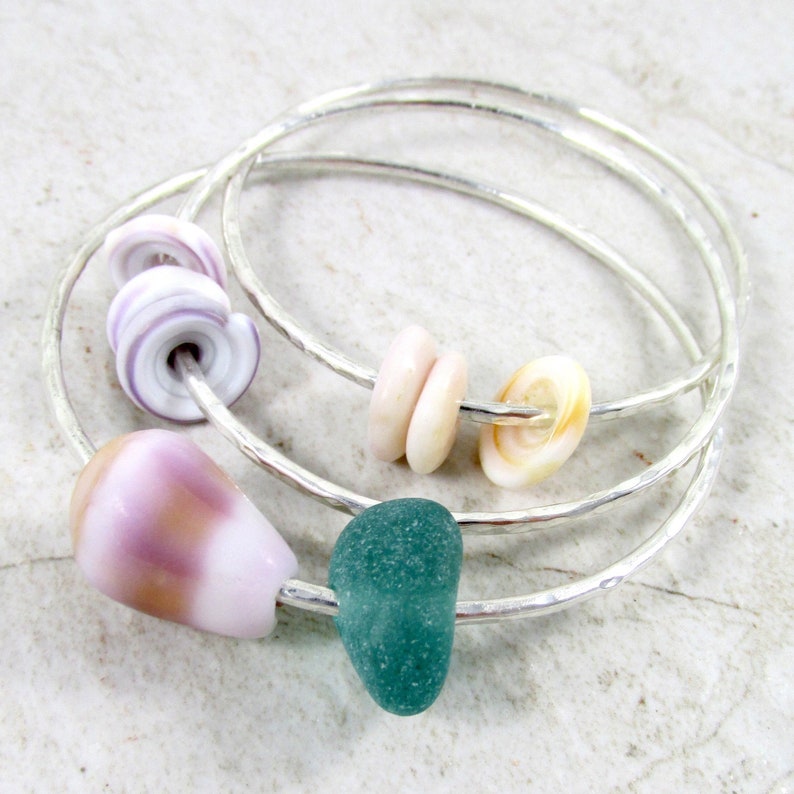 Sterling Silver Hawaiian Shell Bangle Handmade Hawaii Beach - Etsy