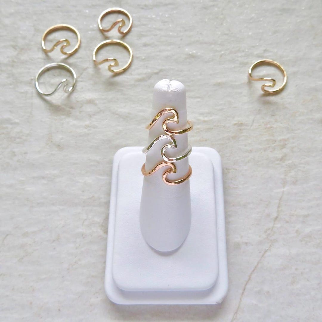 Gold Wave Ring, Handmade Hawaiian Jewelry, Surfer Girl Gift Idea, Girls ...