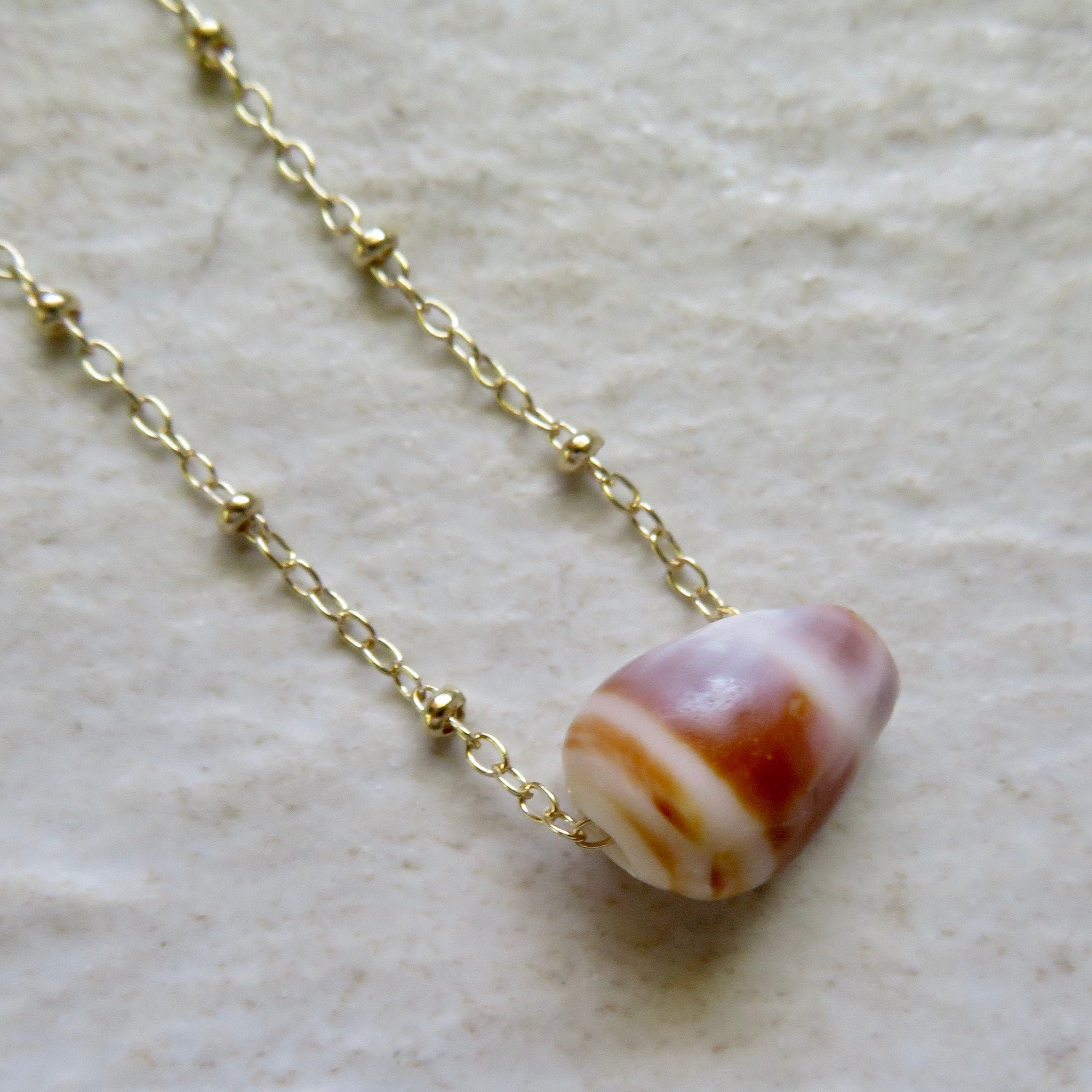 Seashell Choker Necklace Small Hawaiian Purple Cone Shell | Etsy