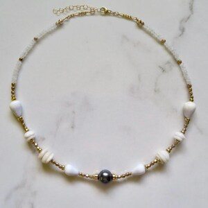 Tahitian Pearl Necklace, Genuine Pearls, Handmade Maui Hawaii Beach ...