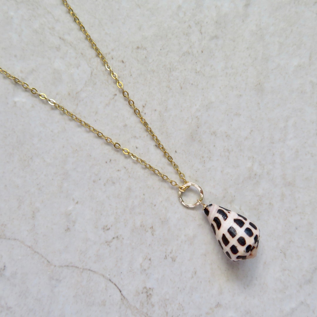 Hebrew Cone Shell Necklace: 14k Gold Filled Chain, Maui Jewelry - Etsy