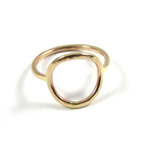 Gold open circle ring store