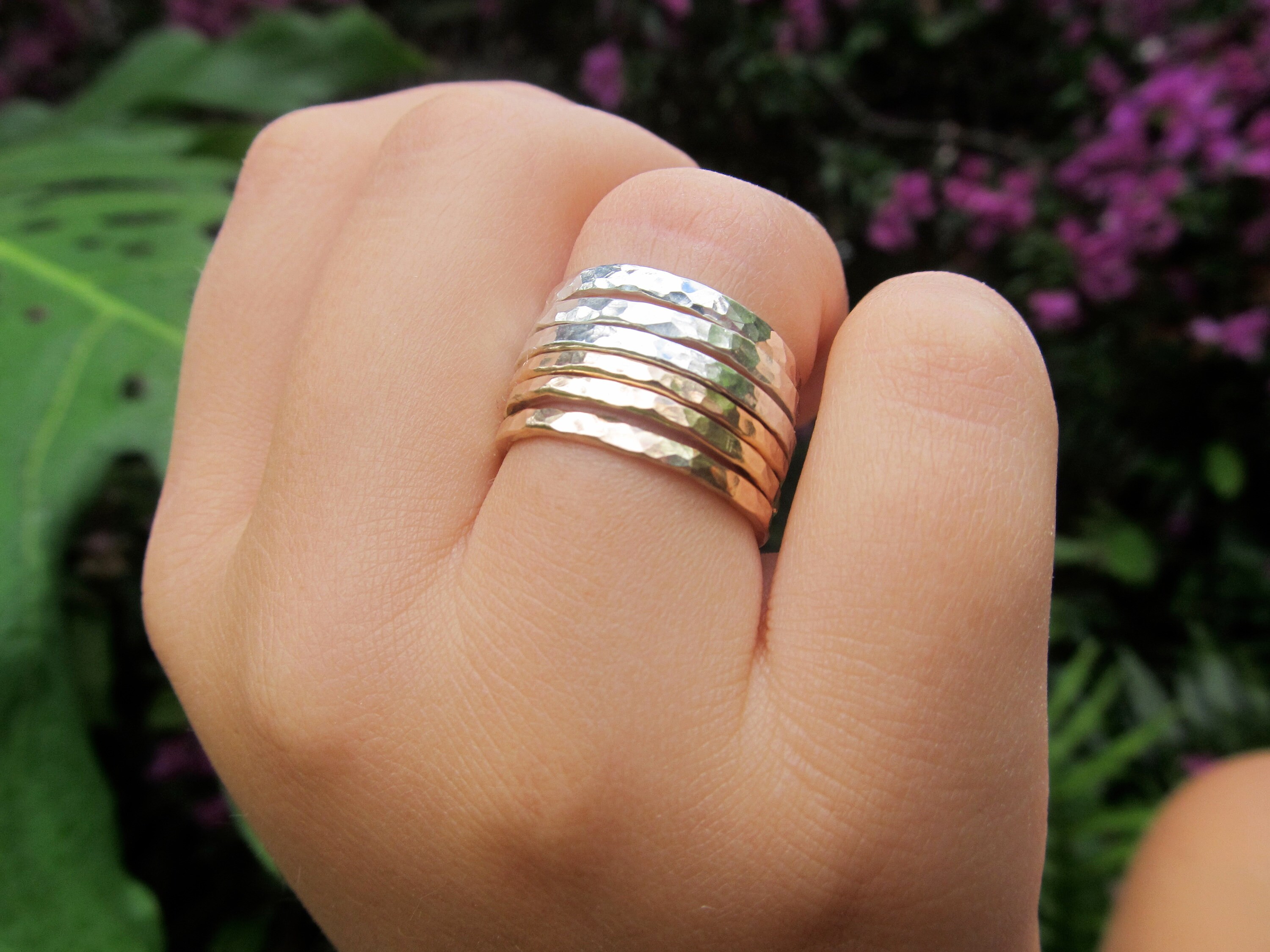 Sterling Sliver Arrow Ring Hand Stamped Hammered Band | Etsy