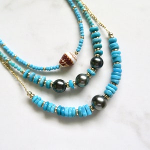 Tahitian Pearl Necklace, Genuine Pearls, Handmade Maui Hawaii Beach ...