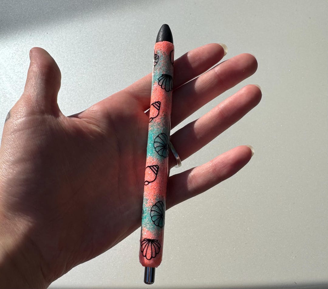 Shell Pen Style 1, Refillable Custom Glitter Pen - Etsy