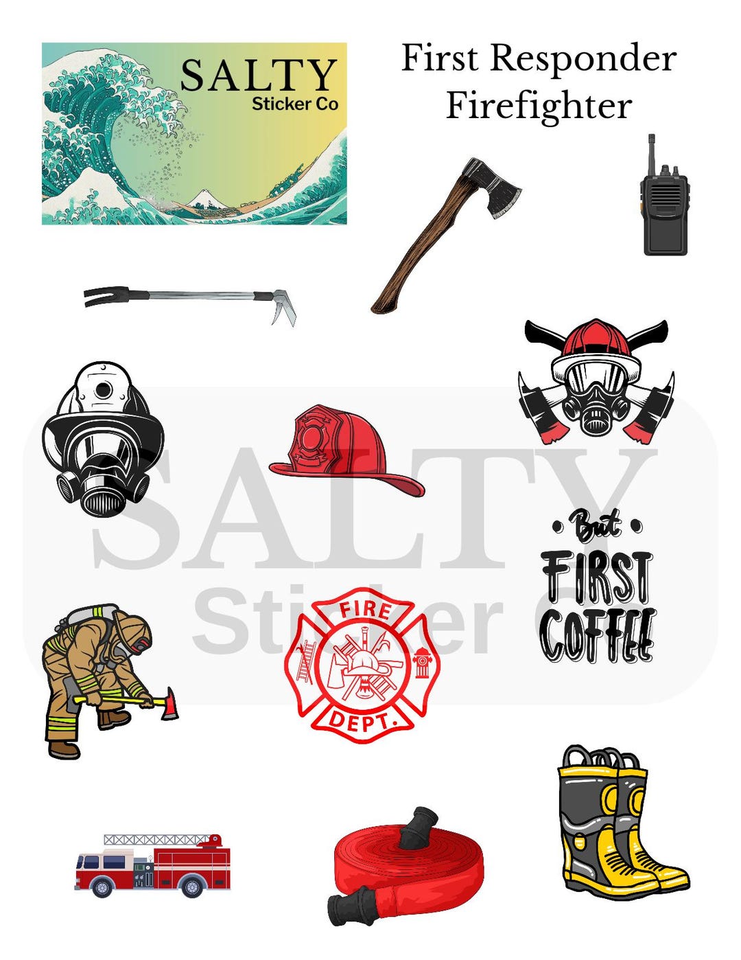 First Responder Sticker Sheets | EMS | Police | Firefighter ...