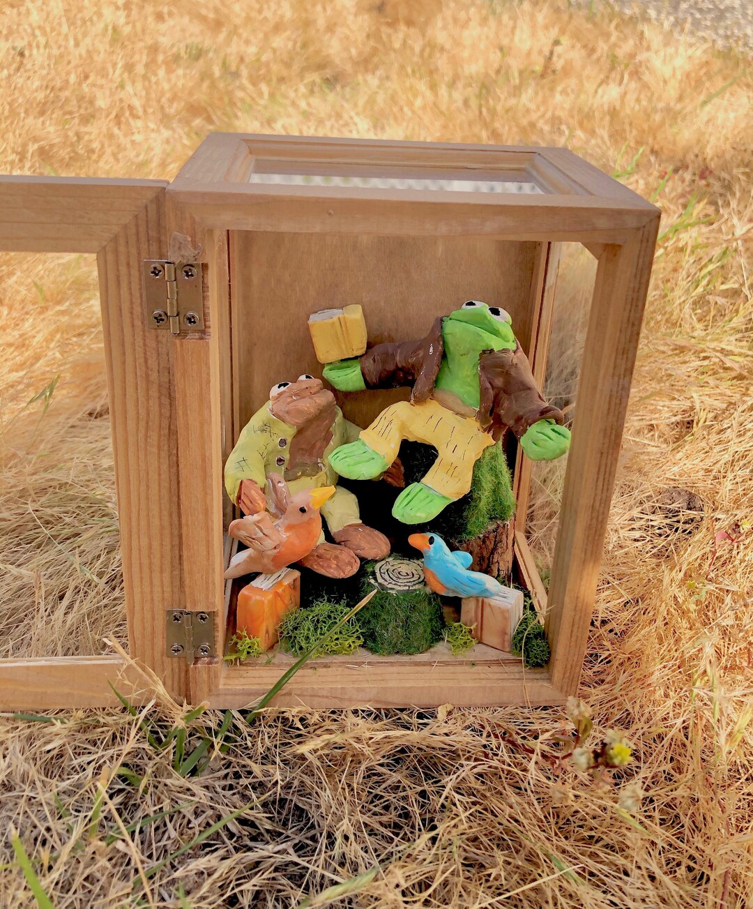 Frog, Toad, Reading Together, Library, Display, Scenery, Animal, Clay ...
