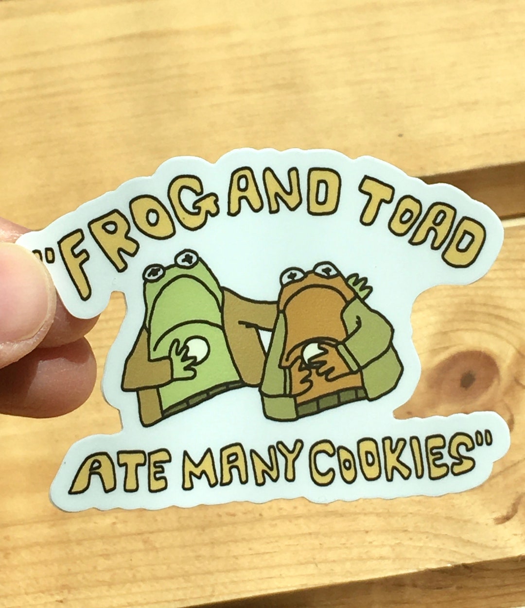 Frog and Toad Cookie Binge Sticker, Frog and Toad Stickers, Frog and ...