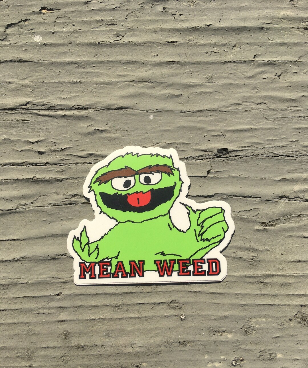 Oscar Sticker, Mean Weed, Muppet, Laptop, Phone, Water Bottle, Retro ...