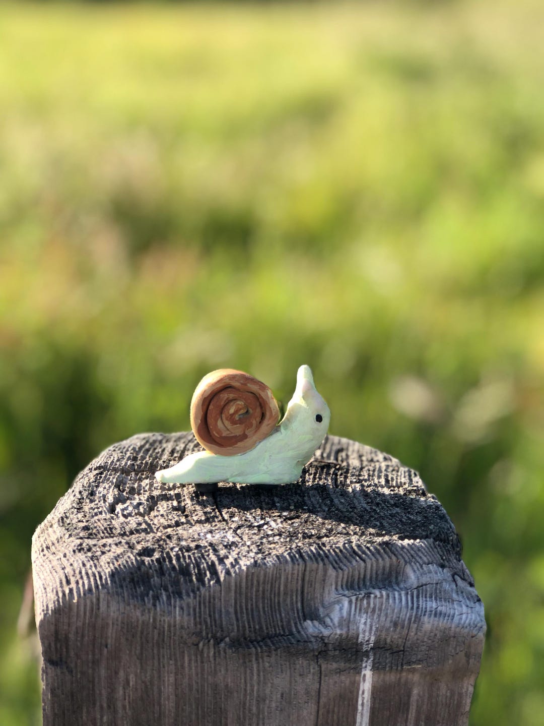 Snail Magnet, Handmade Clay Sculpture, Hand-painted, Cute Slug ...