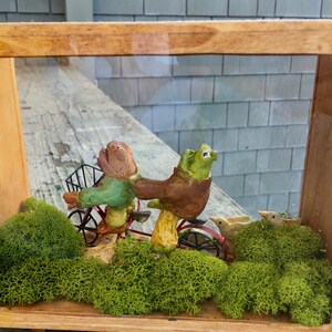Frog and Toad Together Sculpture, Diorama, Miniature Figurine, Bike, Art, Home Decor, Arnold ...