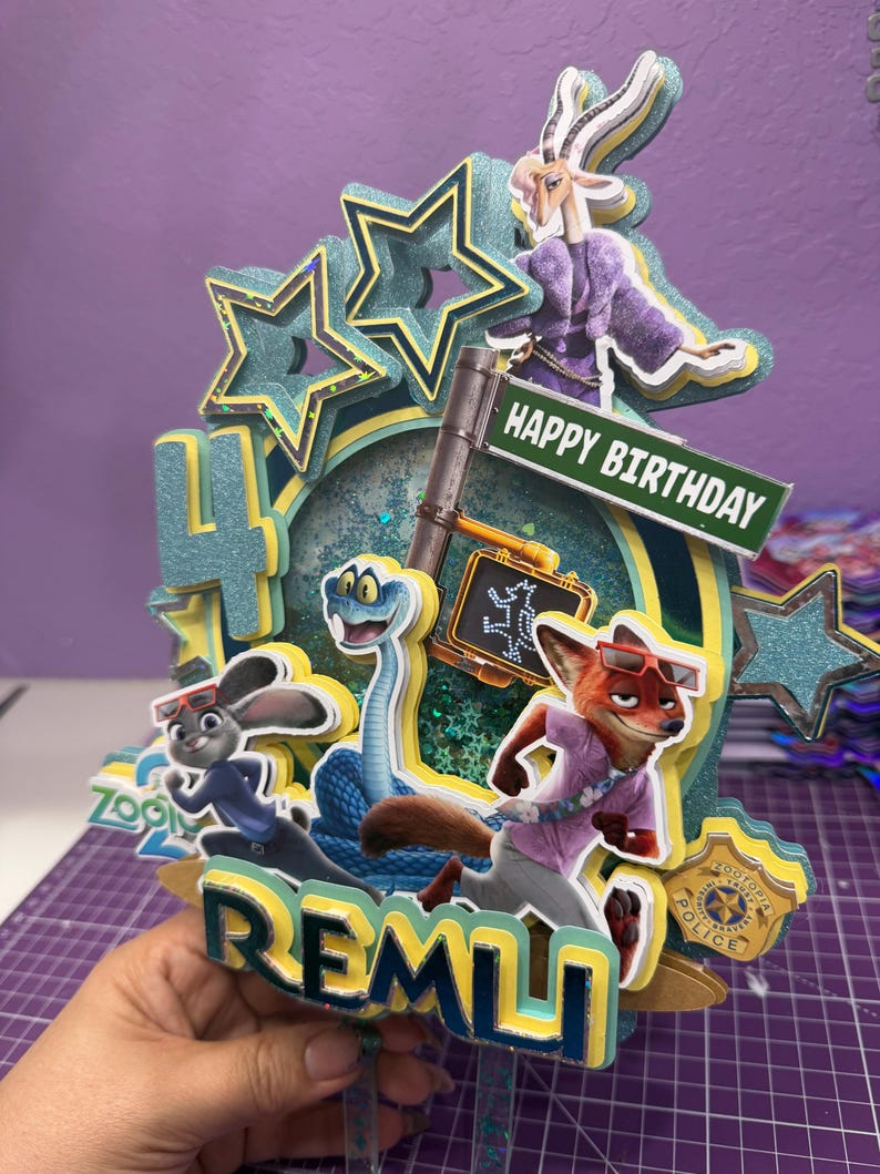 Zootopia 2 Shaker Cake Topper With Lights - Etsy