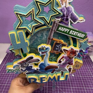 Zootopia 2 Shaker Cake Topper With Lights - Etsy