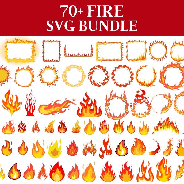 Flames Svg - Etsy