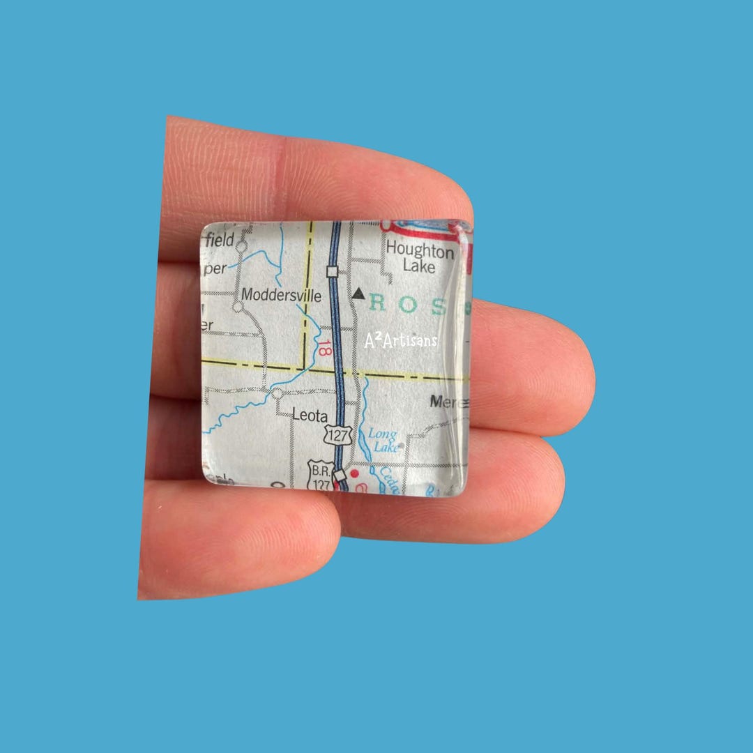 Leota, Michigan Map Fridge Magnet, Personalized Travel Souvenir ...
