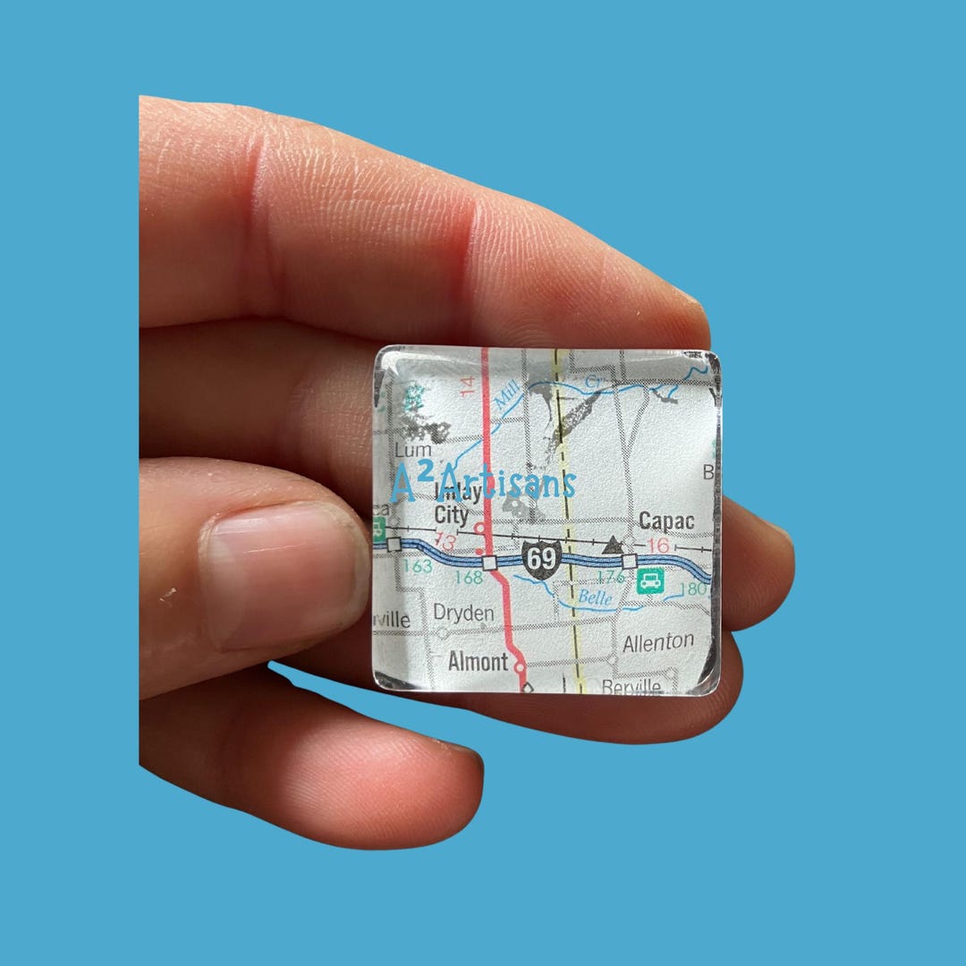 Imlay City, Capac, Almont, Michigan Map Fridge Magnet, Personalized ...