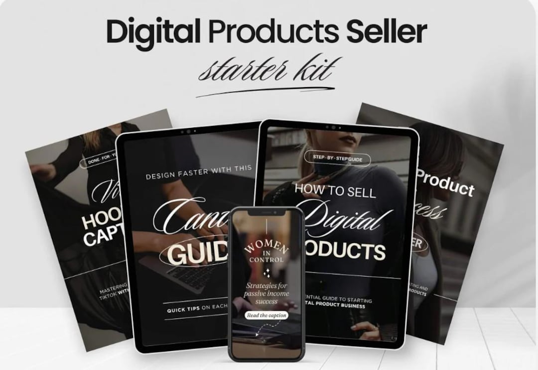 Digital Product Business Starter Kit: Canva Guide, Planner, & Templates ...