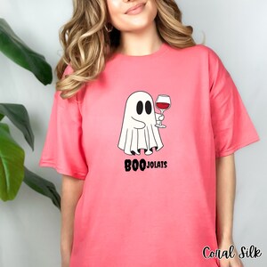 Funny Halloween Ghost Wine Shirt, Boojolais, Halloween Wine Puns, Wine ...