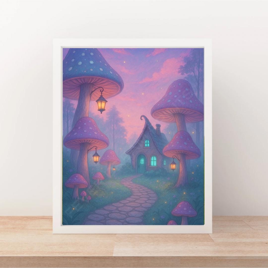 Pastel Forest Cottage Art Print: Dreamcore Fairy Tale (digital Download ...