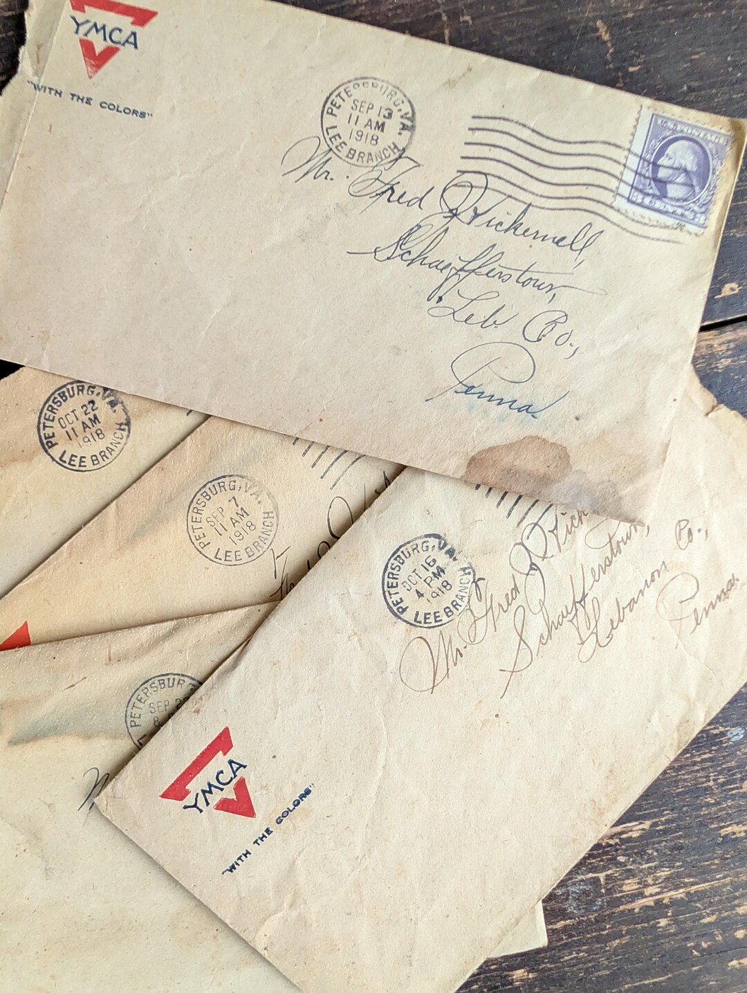 Antique (1918) Five WW1 Era Fort Lee Soldier (william Hicknell) Letters ...