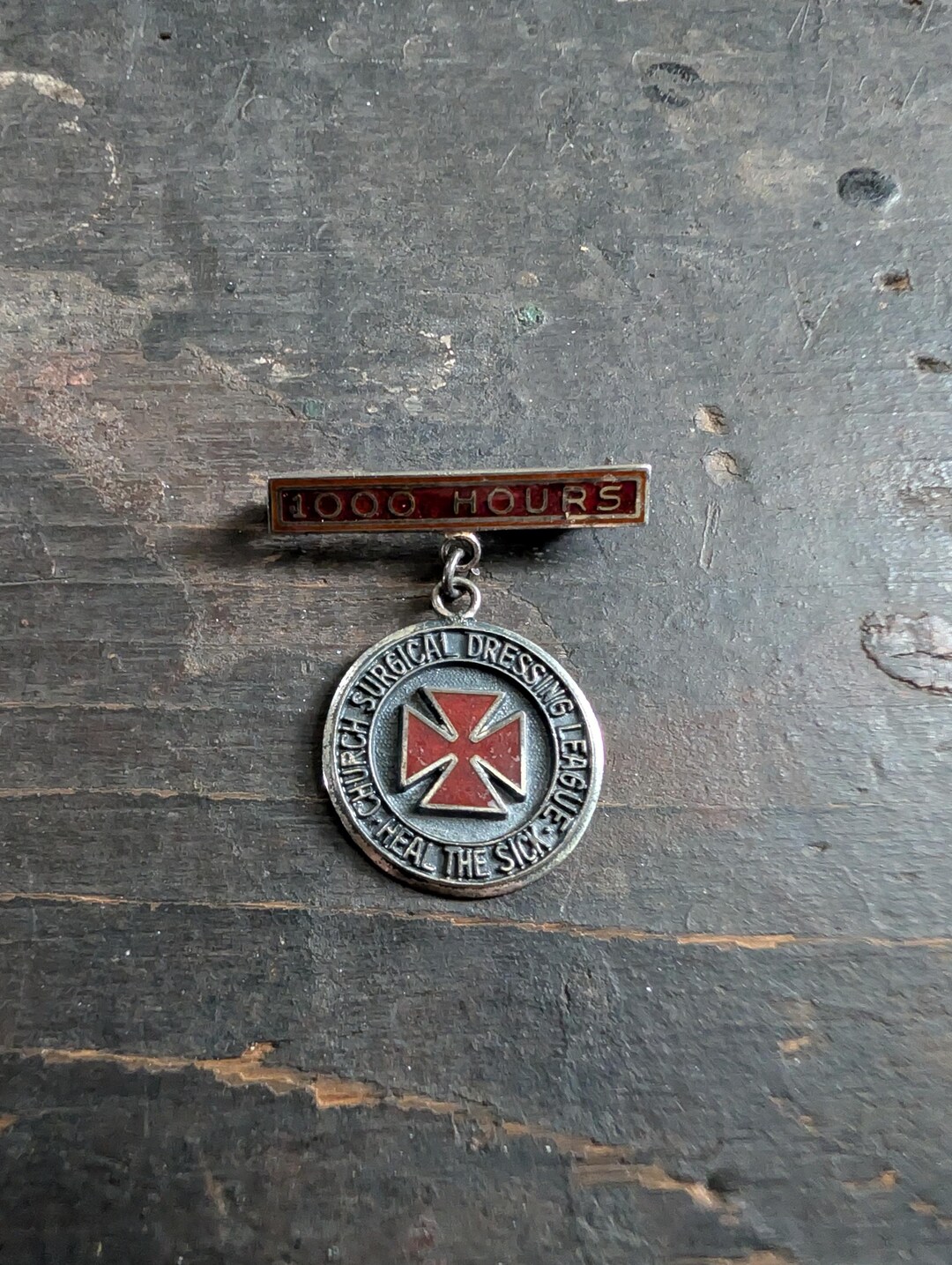 Vintage (1950s) Surgical Dressing League 1000 Hours Medal // Badge ...