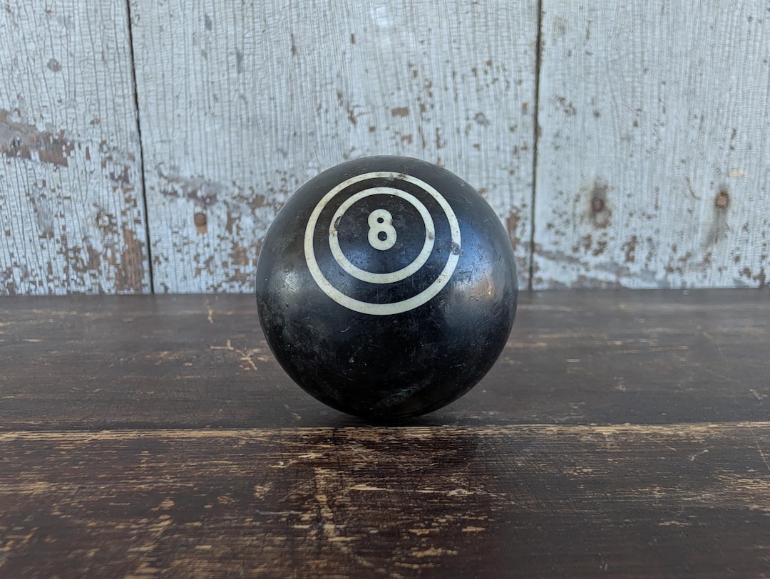Vintage (1950's) Clay Double Ring Number Eight Pool Ball. - Etsy
