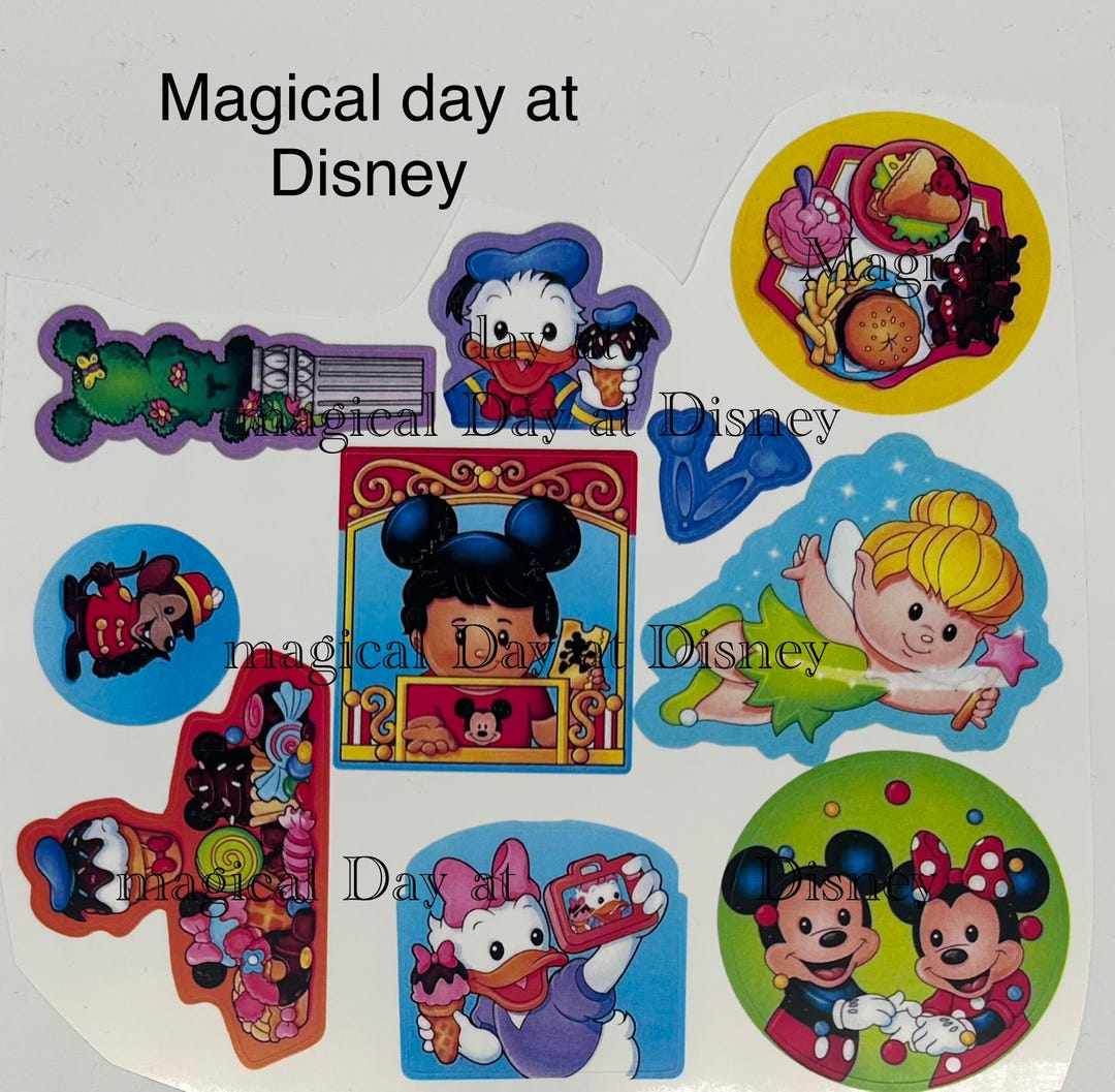 Replacement Decals Day at Disney Little People Castle Gloss Peel ...