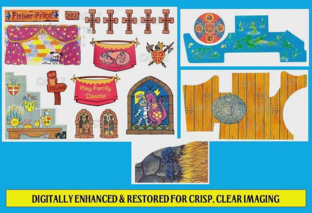 Vintage Little People Reproduction Lithos Stickers Decals for #993 ...
