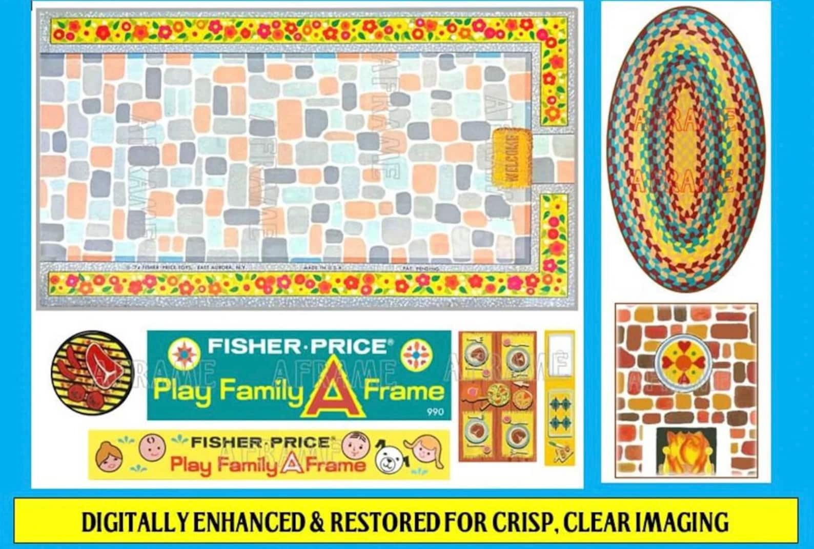 Vintage Little People Reproduction Lithos Stickers Decals AFRAME 990 - Etsy