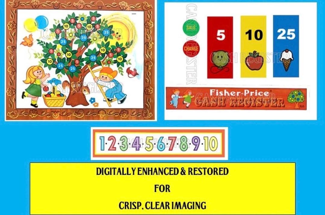 Vintage Fisher #926 CASH REGISTER LITHOS Stickers Decals - Etsy