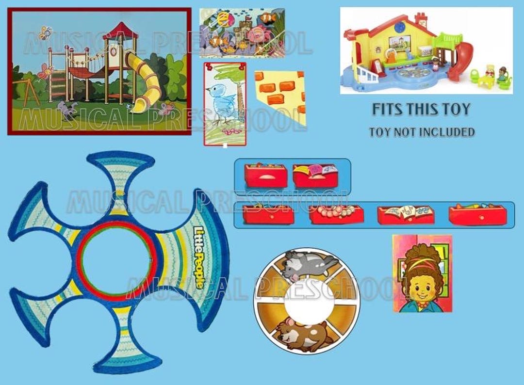 Replacement Decals Fit Little People Musical Preschool High Gloss Peel ...