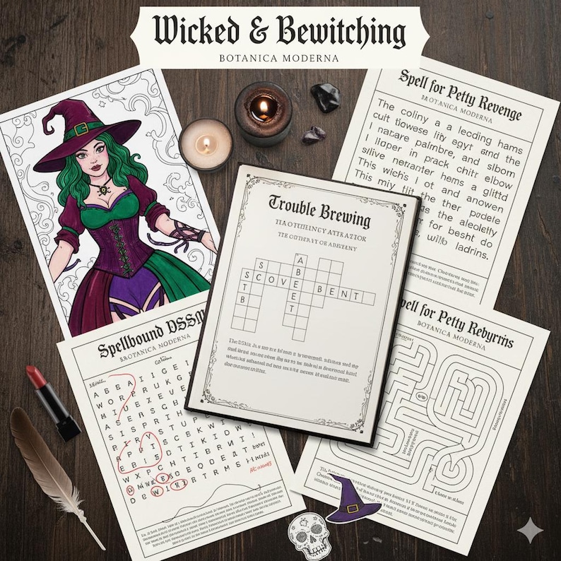 Wicked and Bewitching – After Dark Edition | Adult Witchy Coloring ...