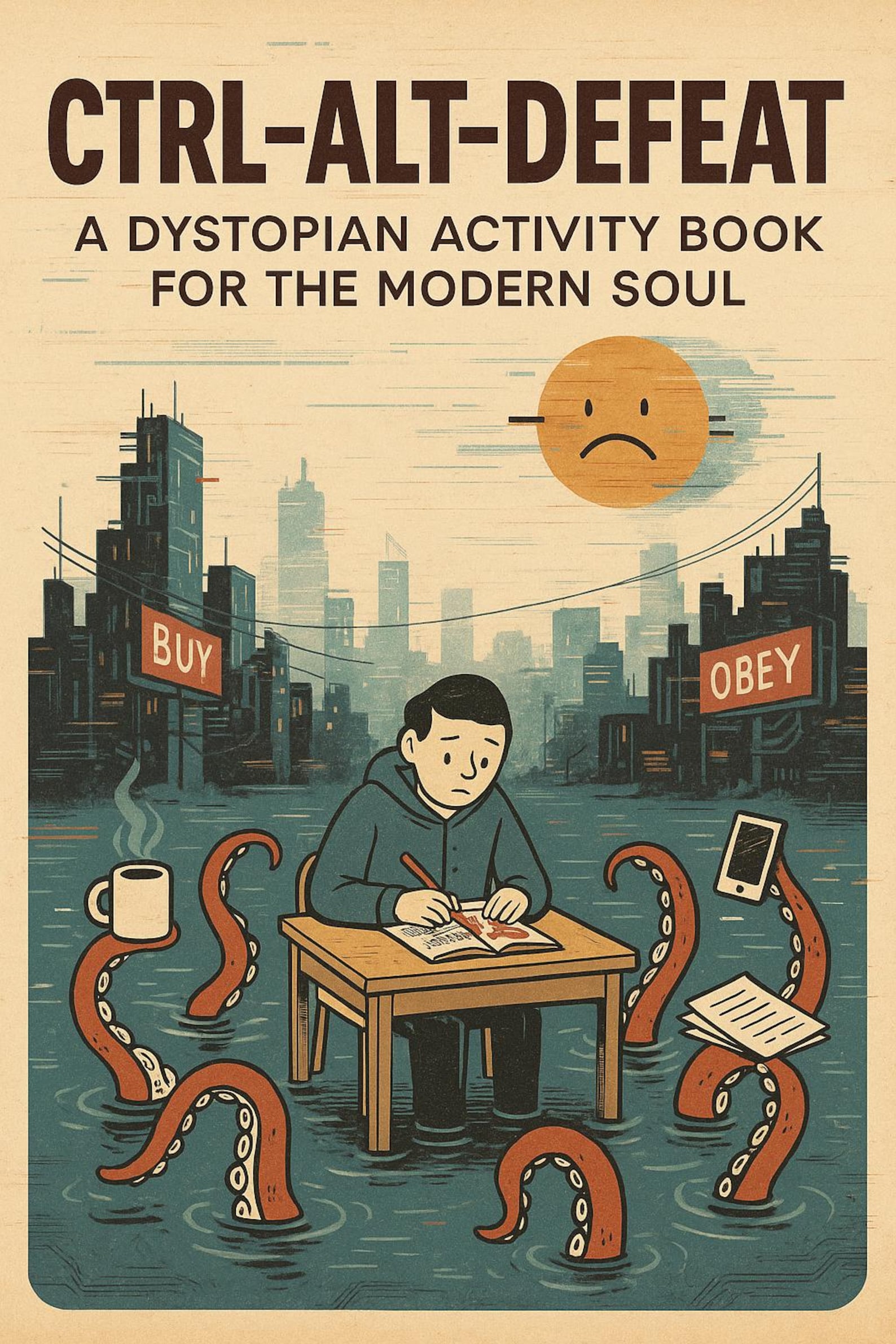 Dystopian Activity Book for Adults | Dark Humor, Anti-anxiety Gift ...
