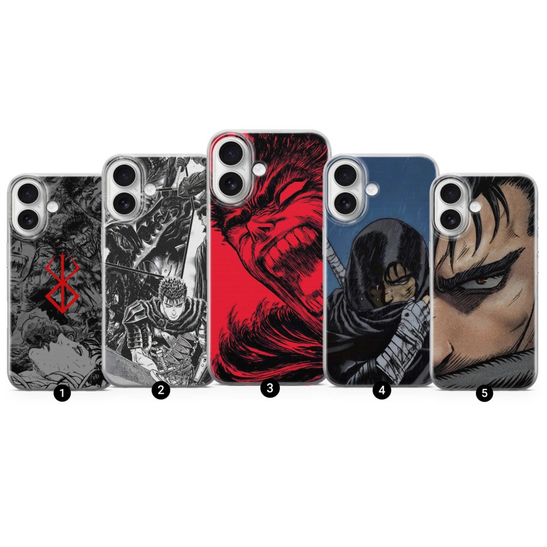 Guts Berserk Manga Collage Phone Case – Dark Anime Protective Cover for ...