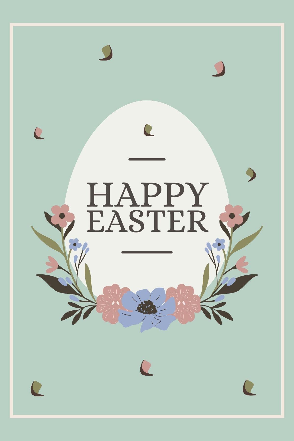Happy Easter Digital Card | Printable Easter Greeting Card | Cute ...