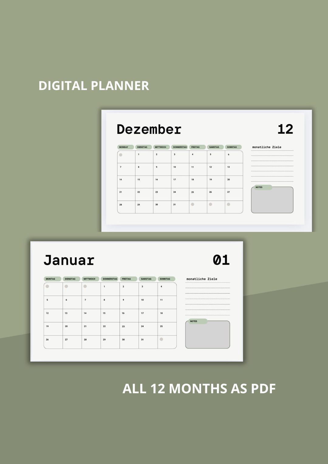 All-in-one Digital Planner 2026, Digital Planner, Digital Goodnotes ...